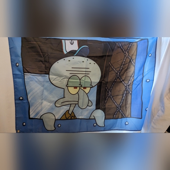 Source Unknown | Wall Decor | Squidward Tapestry Flag | Poshmark